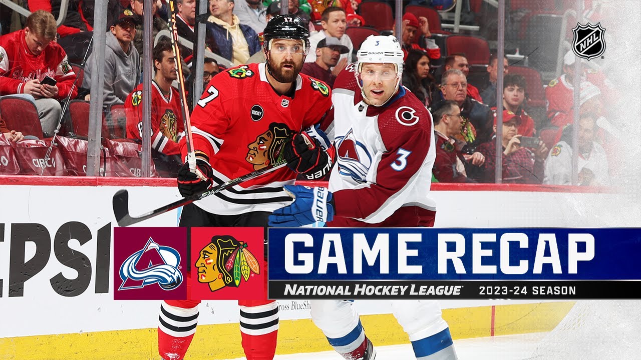 Avalanche @ Blackhawks 2/29 | NHL Highlights 2024 - The Hockey Buzz