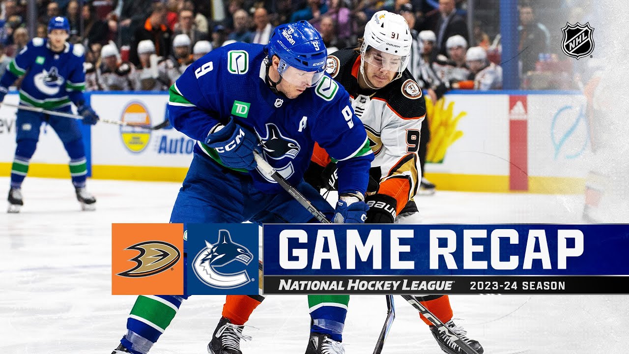 Ducks @ Canucks 3/31 | NHL Highlights 2024 - The Hockey Buzz