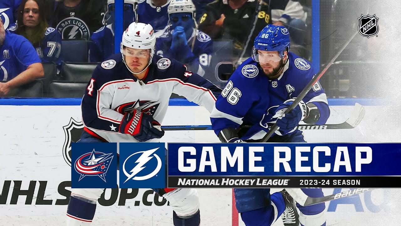 Blue Jackets @ Lightning 4/9 | NHL Highlights 2024 - The Hockey Buzz